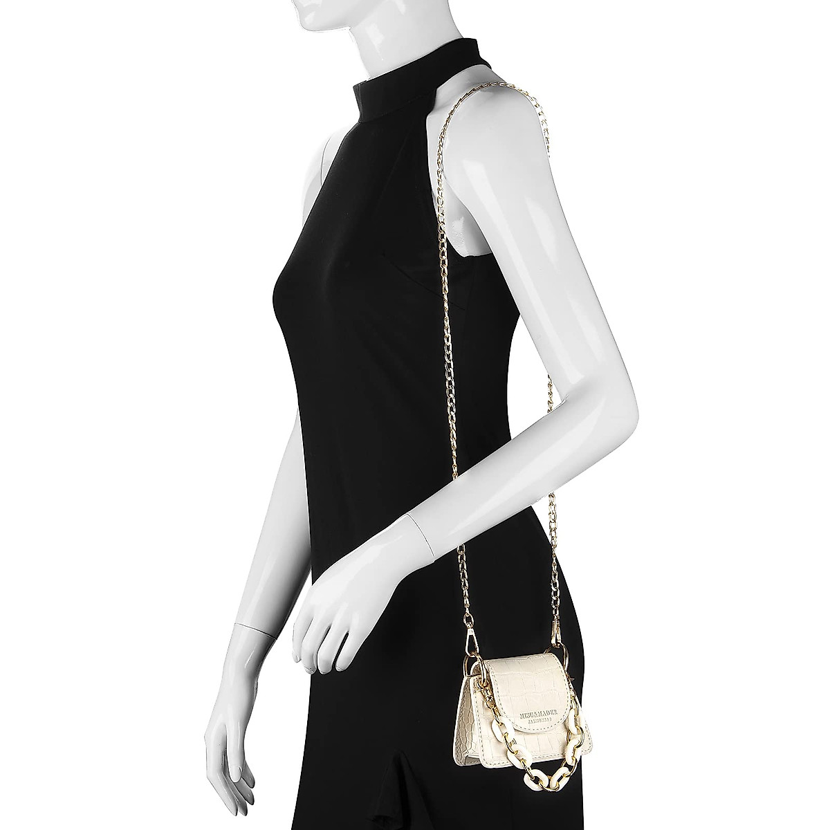 Linkidea Mini Purse for Women, Crocodile Pattern Mini Cute Crossbody Bag, Small Clutch Handbag for Daily Wedding Party Prom