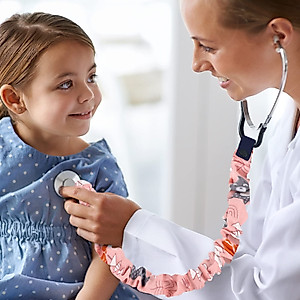 8 Pieces Stethoscope Covers Handmade Scrunchie 8 Styles Cotton Stethoscope Sleeve Removable Tube Stethoscope Covers for Hospital Nurses Doctors