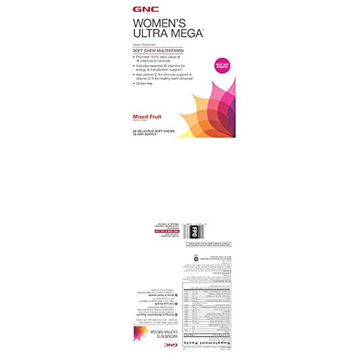 GNC Womens Multivitamin Soft Chew - Mixed Fruit