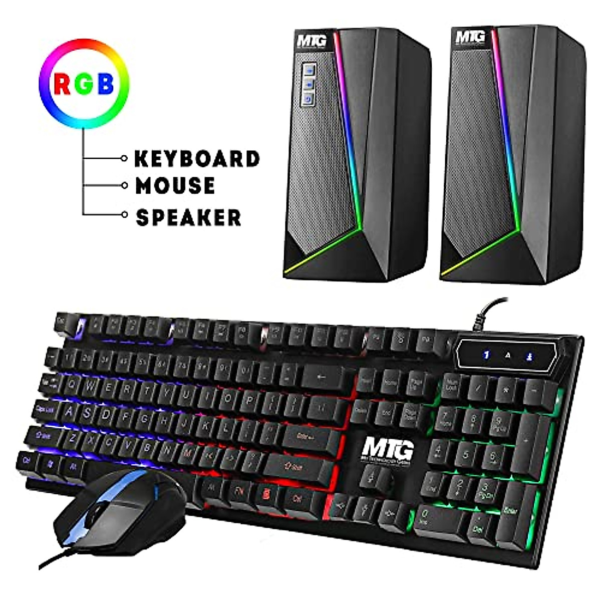 HP Elite Desktop Computer PC, 3.1 GHz, Intel Core i7, 16GB, RAM, 2TB HDD, MTG New 22 inch LED Monitor, RGB Speaker and Keyboard Mouse, WiFi, Windows 10 Pro (Renewed)