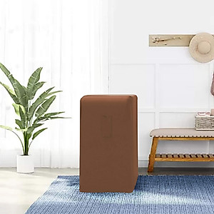 Perfitel Universal Portable Air Conditioner Cover Dust Proof Sunshade Fabric Covers with Telescopic Rope AC Cover Protector Defender - Full Winter AC Cover Indoor Protection (Brown)