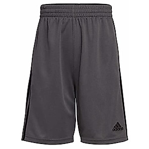 adidas Youth 2-Pack 3 Stripes Short (Large 14/16, Black/White & Dark Grey/Black)