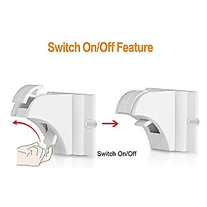 Vmaisi Adhesive Magnetic Cabinet Locks (12 Locks and 2 Keys)