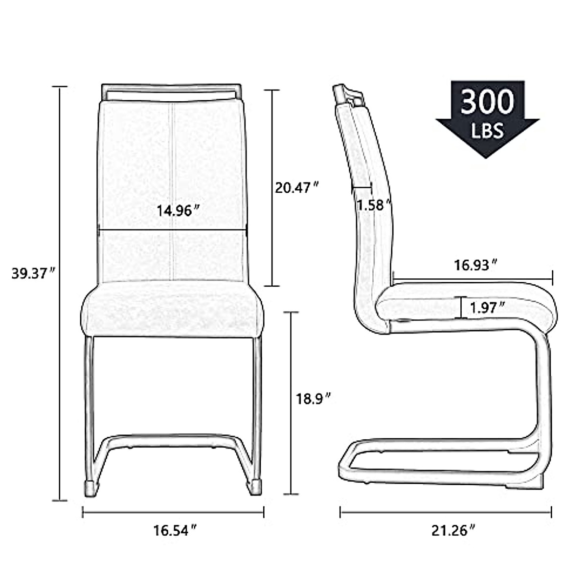 Luxurious Dining Table Set for 4, 63'' White Imitation Marble Tabletop with MDF U-Shaped Legs, Rectangle Glass Kitchen Table with 4 pcs White Leather Dining Chairs for Home Living Room