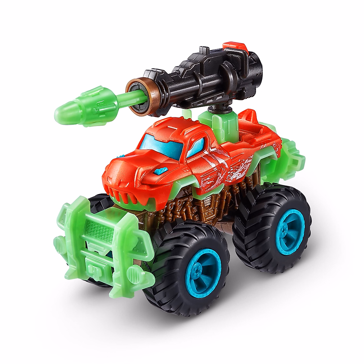 5 Surprise Monster Trucks Glow Riders Series 2 by ZURU (2 Pack) Glow in The Dark, Miniature Mystery Collectible Capsules, Mini Toy Truck, Battle Toys for Boys, Kids, Teens