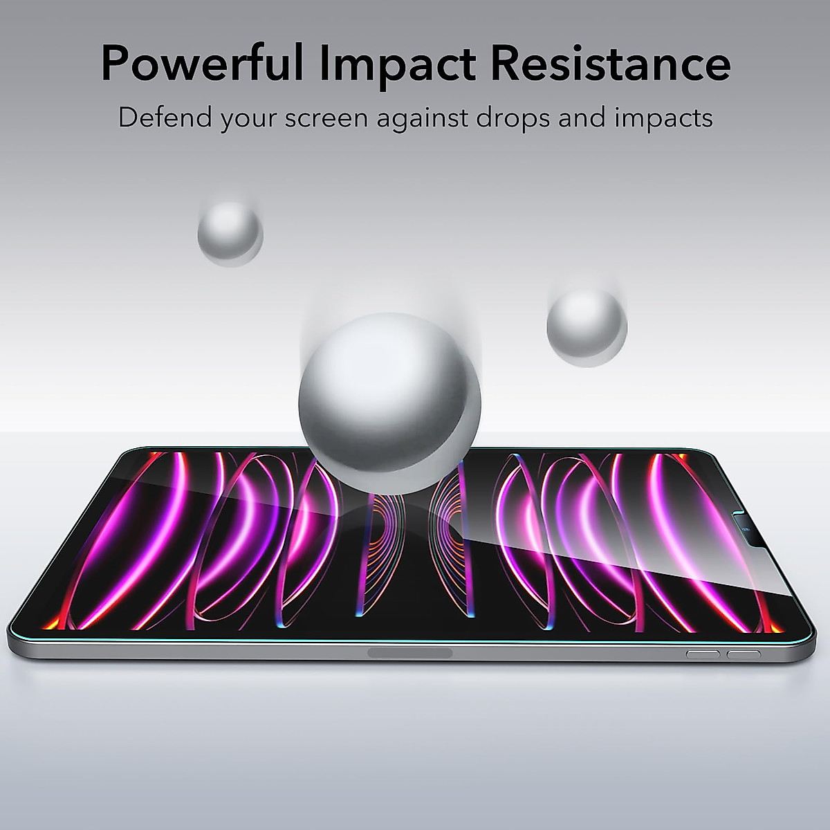 ESR 2 Pack Screen Protector for iPad Pro 12.9 (2022/2021/2020/2018, 6th/5th/4th/3rd Generation), Tempered-Glass Film with Alignment Frame, Anti-Scratch, Face ID & Apple Pencil Compatible, HD Clarity