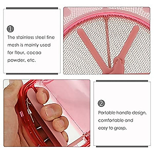 Cabilock 1pc Flour Sieve Powdered Sugar Sifter for Baking Sifting Strainer Handheld Sifter Household Tools Diy Tools Metal Colander Home Flour Strainer Stainless Steel Plastic Cup To Rotate