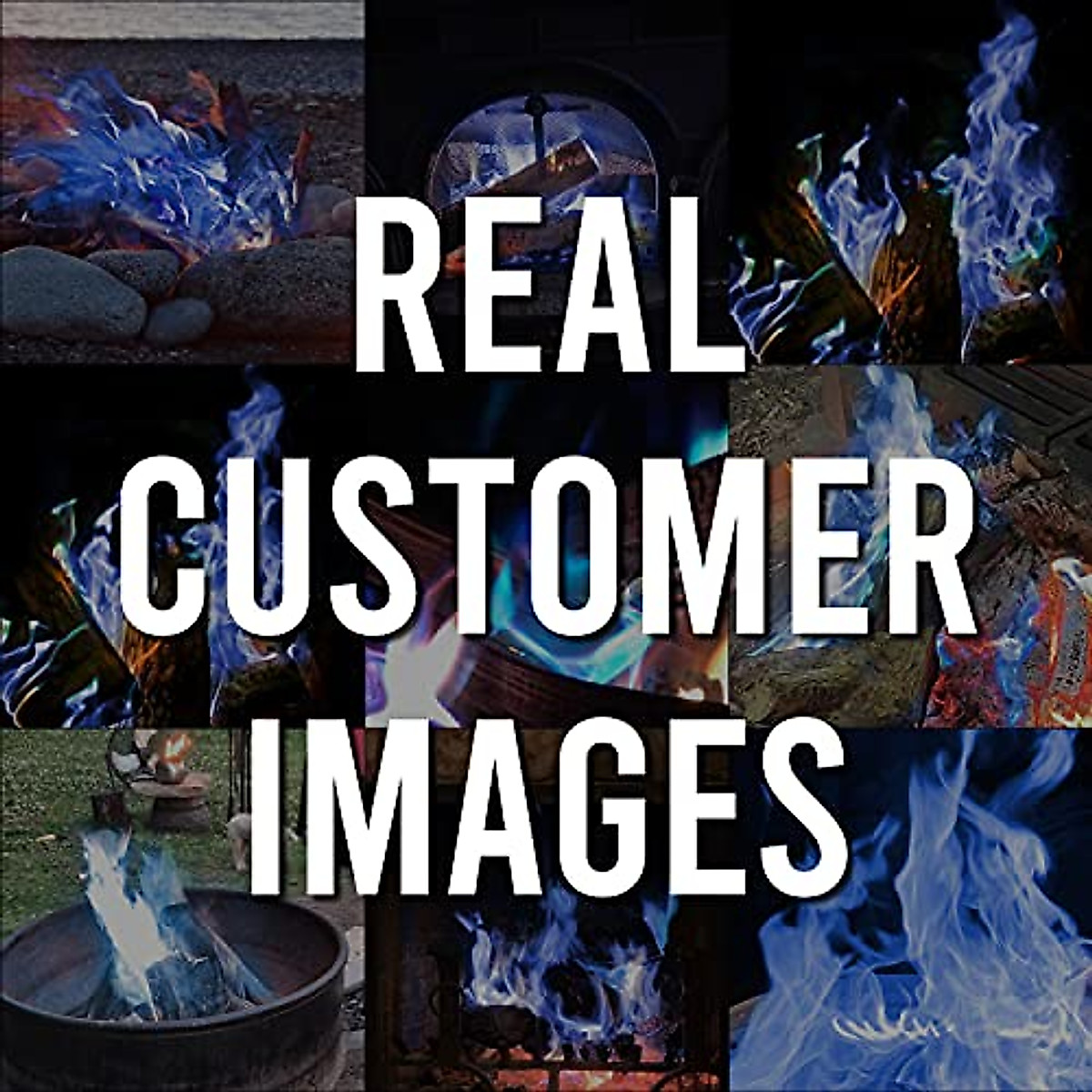 Magical Flames - Blue Flames - Create Blue Vibrant Flames for Fire Pit - (12 Pack) - Campfire, Bonfire, Outdoor Fireplace – Magical, Blue Funky, Mystic Flames – Twice The Color – Half The Price