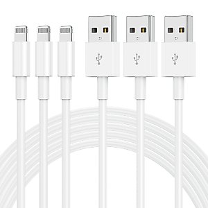 3Pack [Apple MFi Certified] Apple iPhone Charger 6ft, iPhone Chargers iPhone Lightning to USB Cable 6 Foot, Fast Charging Cord for Apple iPhone 12/11/11Pro/11Max/ X/XS/XR/XS Max/8/7, ipad