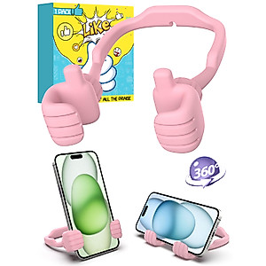 Stocking Stuffers for Teens Boys Girls Teenage Men Women Kids Gifts for Men Christmas: Thumbs Up Lazy Phone Stand Holder Gadgets Dad Father Mother Mom Husband Wife Adults Who Have Everything (1, Pink)