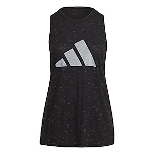 adidas womens Win 2.0 Tank Black Melange Medium