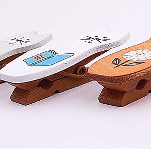 4pcs Clothes Pegs, Cute Clothespin, Natural Photo Clips, Multiufunction Wooden Clothespins, Cat Design DIY Craft Decoration