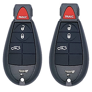 4-Button Replacement fit for Uncut Keyless Entry Remote Control Car Key Fob 08-2010 Chrysler 300/08-2012 Dodge Charger Journey Durango/08-2014 Grand Caravan /Challenger M3N5WY783X IYZ-C01C 433MHz