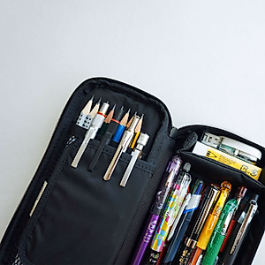 LOONLOON 667 Mellow Pencil Case (Forest Green) Large Capacity Multi Sections Pencil Case with Divider Panel - Pen Pencil Case Simple Stationery Middle High School College Student Office