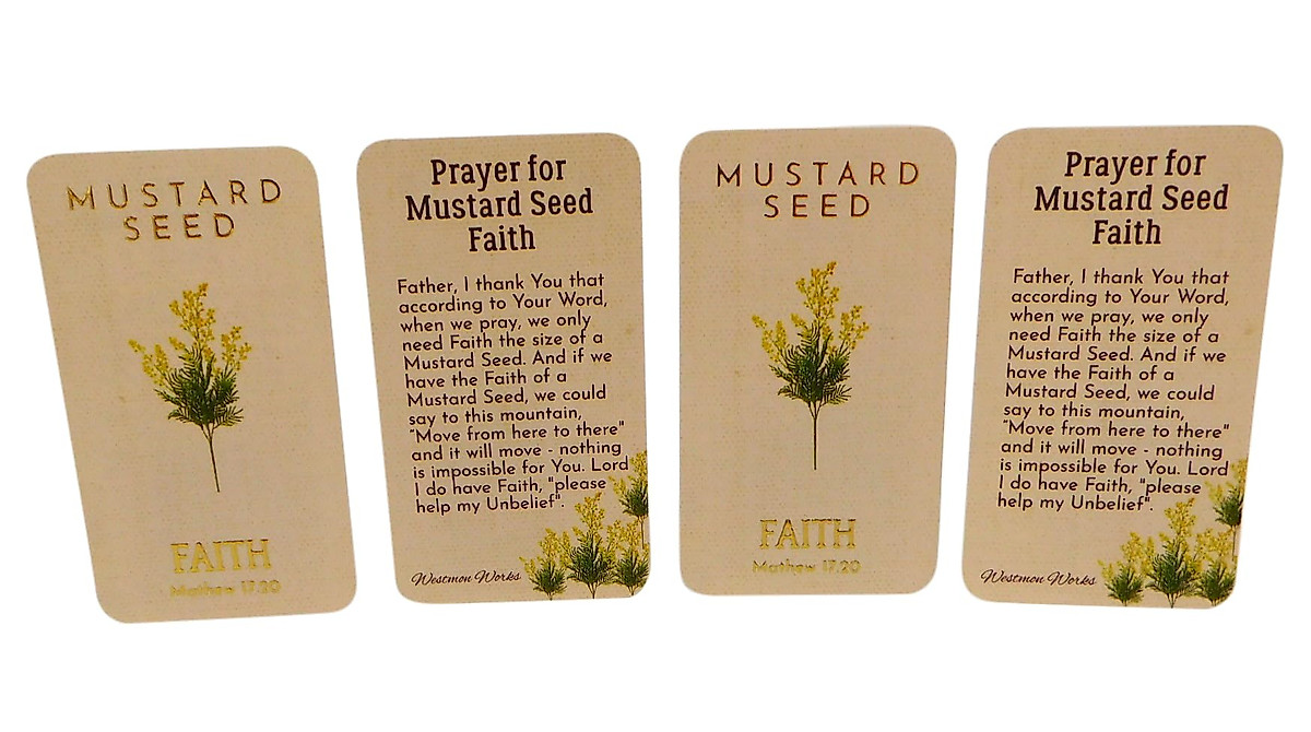 Mustard Seed Holy Cards Bulk Pack - Faithful Gifts with Seeds