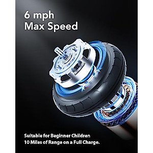 ANHAO Electric Scooter for Kids Ages 6-12 (Mainly 6-10), Kids Electric Scooter with Adjustable Height, Flash Wheel, Kick Scooter for Kids up to 110 lbs, up to 6mph