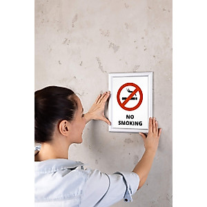 BNV Aluminum Front Load Snap Poster/Picture Certificate Frame, Red, 8.5x11 Inches, 1.25'' Profile, Wall Mounting, Portrait and Landscape Mode, Easy Installation, Anti-Glare, PVC Cover, Lightweight