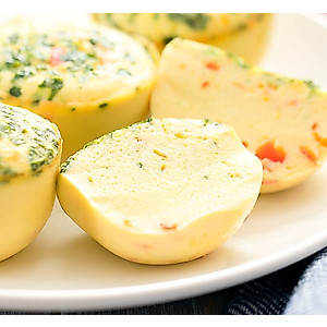 GOKCEN's Silicone Egg Bite Molds [2 Pack] Instant Pot Accessories - Fit Instant Pot 5,6,8 qt Pressure Cooker - Food Freezer Tray with Lid - Reusable Storage Container (Blue & Green - Egg Bite Mold)