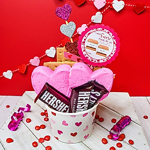 S’More Friends Like You Valentine Party Favor Sticker Labels, 40 2" Party Circle Stickers by AmandaCreation, Great for Classroom Valentines, Envelope Seals, Gifts & Treats