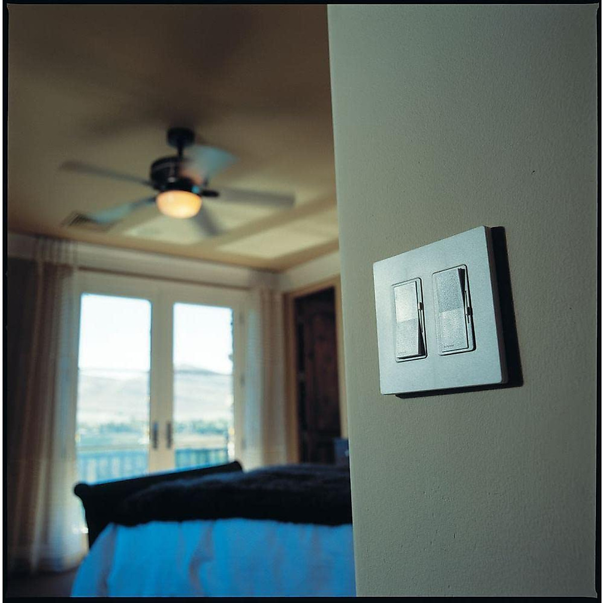 Lutron Diva Quiet 3-Speed Fan Control, 1.5 Amp Single Pole/3-Way with Wallplate, DVWFSQ-FH-LA, Light Almond