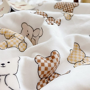 HOKMAH Premium Sherpa and Fleece Plush Blanket, Cute Aesthetic Fleece Blanket Throw. Kawaii Blankets for Travel Camping Chair Sofa (Brown,40x60)