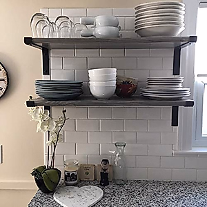 2 Pack - Lip Shelf Bracket, Iron Shelf Brackets, Metal Shelf Bracket, Industrial Shelf Bracket, Modern Shelf Bracket, Shelving