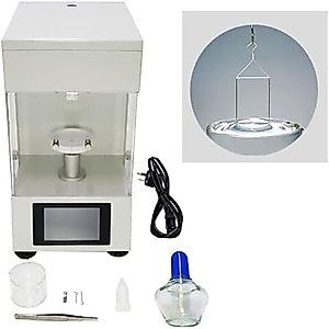VTSYIQI Liquid Interfacial Tensiometer Surface Tension Measurement Automatic Surface Tension Meter Interfacial Tension Measurement with Platinum Loop Accuracy 0.1mN/m 4.3-inch Touch Screen