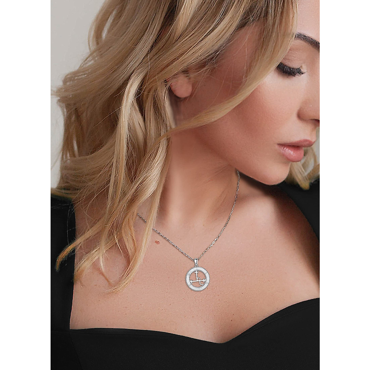 CELESTIA Lilith Necklace for Women Sterling Silver Pegan Jewelry Lilith Sigil Pegan Gifts for Women