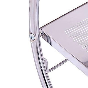 Bathroom Shelf with Towel Bar Shower Organizer Waterjoy Wall Mounted Chrome Towel Rack 2-Tier Toilet Bathroom Storage Rack, Rustproof