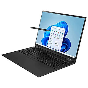 2022 LG Gram 16T90Q 16" WQXGA 2-in-1 Touchscreen (Intel 12th Gen 12-Core i7-1260P, 16GB LPDDR5 RAM, 2TB SSD, Stylus) (2560 x 1600) Business Laptop, Thunderbolt 4, Windows 11 Home (Renewed)