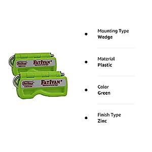 The Original Fat Ivan Fold Up Doorstop Wedge with Magnet - Green (2 Pack)