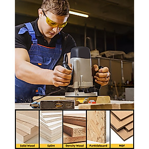 Router Bits, Allmake 3pcs Lock Miter Router Bits 1/4 Shank, 45 Degree Locking Miter Joint Router Bit Set for Woodworking Cabinetry Drawers Shadow Boxes, Work with Stock from 1/2" to 3/4" Thick