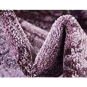 Unique Loom La Jolla Collection Farmhouse, Contemporary, Botanical, Traditional, Vintage Area Rug, 7 x 10 ft, Violet/Dark Purple