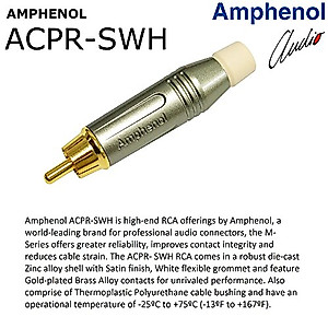 WORLDS BEST CABLES 4 Foot RCA Cable Pair - Made with Canare L-4E6S, Star Quad, Audio Interconnect Cable and Amphenol ACPR Gold RCA Connectors – Directional Design - Custom Made