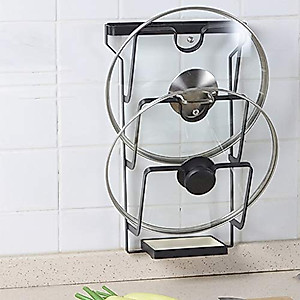 Pot Rack Punch-free Wall-mounted Kitchen Cutting Board Rack Cutting Board Rack Household Chopping Board Shelf Pot Lid Storage Rack
