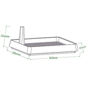 RUBYHOME Super Large Rabbit Litter Box 15" L x 12" W, Rabbit Potty Box Litter Pan for Cage, Extra Large Bunny Restroom Litter Tray Rabbit Toilet
