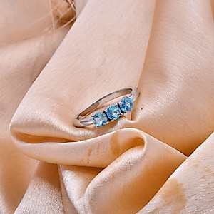 RKGEMS Blue Topaz Fancy Ring, 925 Sterling Silver Ring, Dainty Handmade Ring, Solitaire Rings, Natural Topaz Gemstone Ring, Birthday Gift Ideas (8)