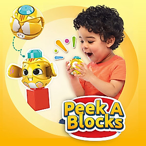 Mega Bloks Peek A Blocks Amusement Park with Big Building Blocks, Building Toys for Toddlers (30 Pieces)