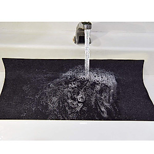 Under The Sink Mat for Cabinet,Drawer,Kitchen Tray Drip,Cabinet Liner,Absorbent Fabric Layer,Anti-Slip Waterproof Layer,Reusable,Washable (36inches X 24inches)