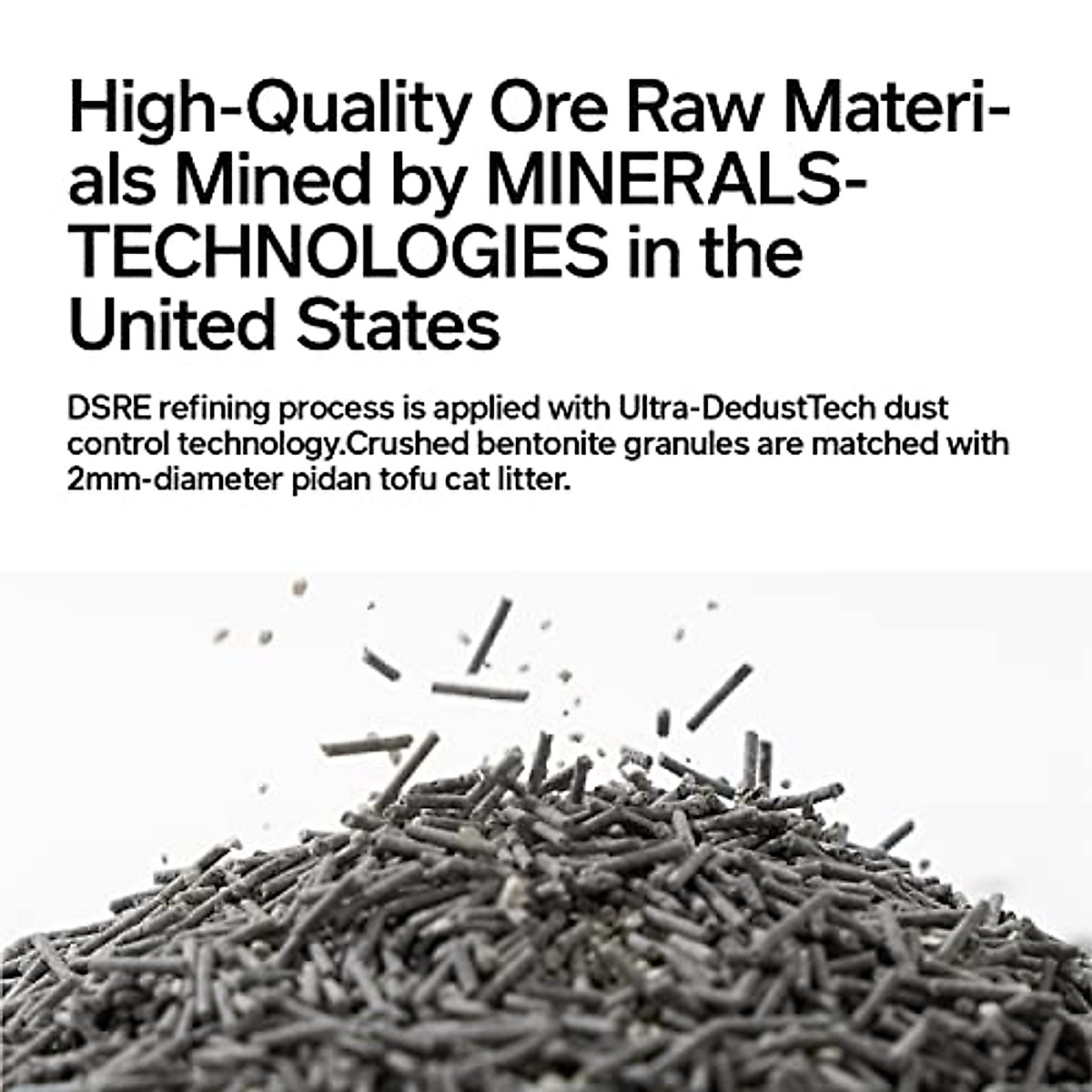 pidan Tofu Cat Litter Flushable Mixed Litter with Activated Carbon Bentonite, Odor Free Absorbent, Fast Drying, Selected Quality Pea Dregs, Solubility in Water, Vacuum Package(6L-5.3lb/Bag, 4bag)