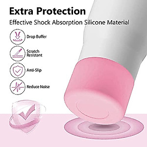 2Pcs Silicone Boot for Stanley Quencher H2.0/IceFlow Flip/Hydroflask 20oz 30oz 40oz Tumblers- Silicone Bumper Boot Sleeve for Stanley Cup with Handle Accessories Anti-Scratch Bottle Protective Cover