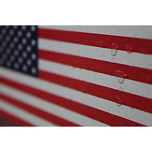 Decals by Haley 10 Pack American Flag Stickers - Made of 3M Vinyl - USA Patriotic Stickers - Bubble-Free Adhesive - Dishwasher Safe