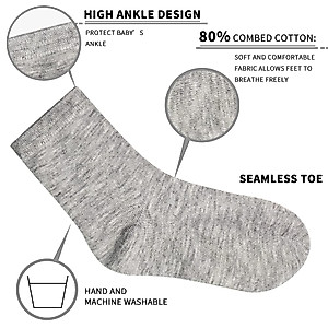 GENTABY Kids Socks,Crew Socks Newborn/Toddler for Children Boys Girls Cozy Athletic Socks, 24pairs，4T-7T