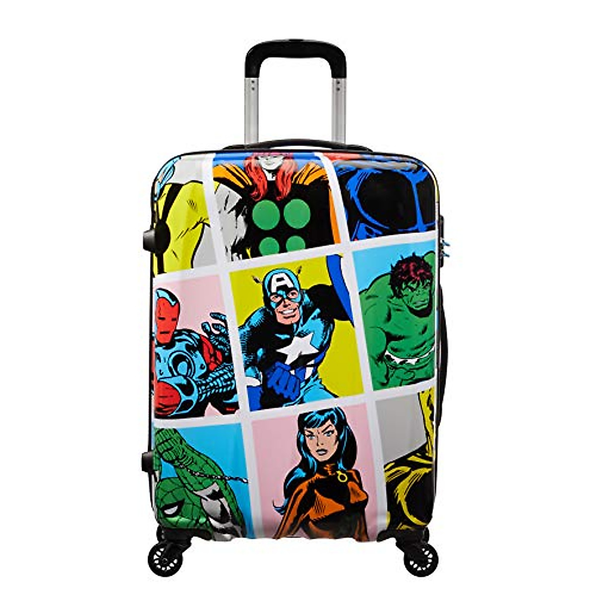 AMERICAN TOURISTER Unisex Adults’ Luggage Suitcase, Multicolored (Marvel Pop Art), M (65 cm-62.5 L)