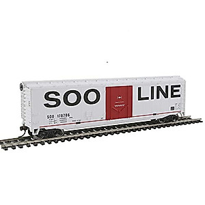 Walthers Trainline HO Scale Model 50' Plug-Door Boxcar with Metal Wheels Soo Line