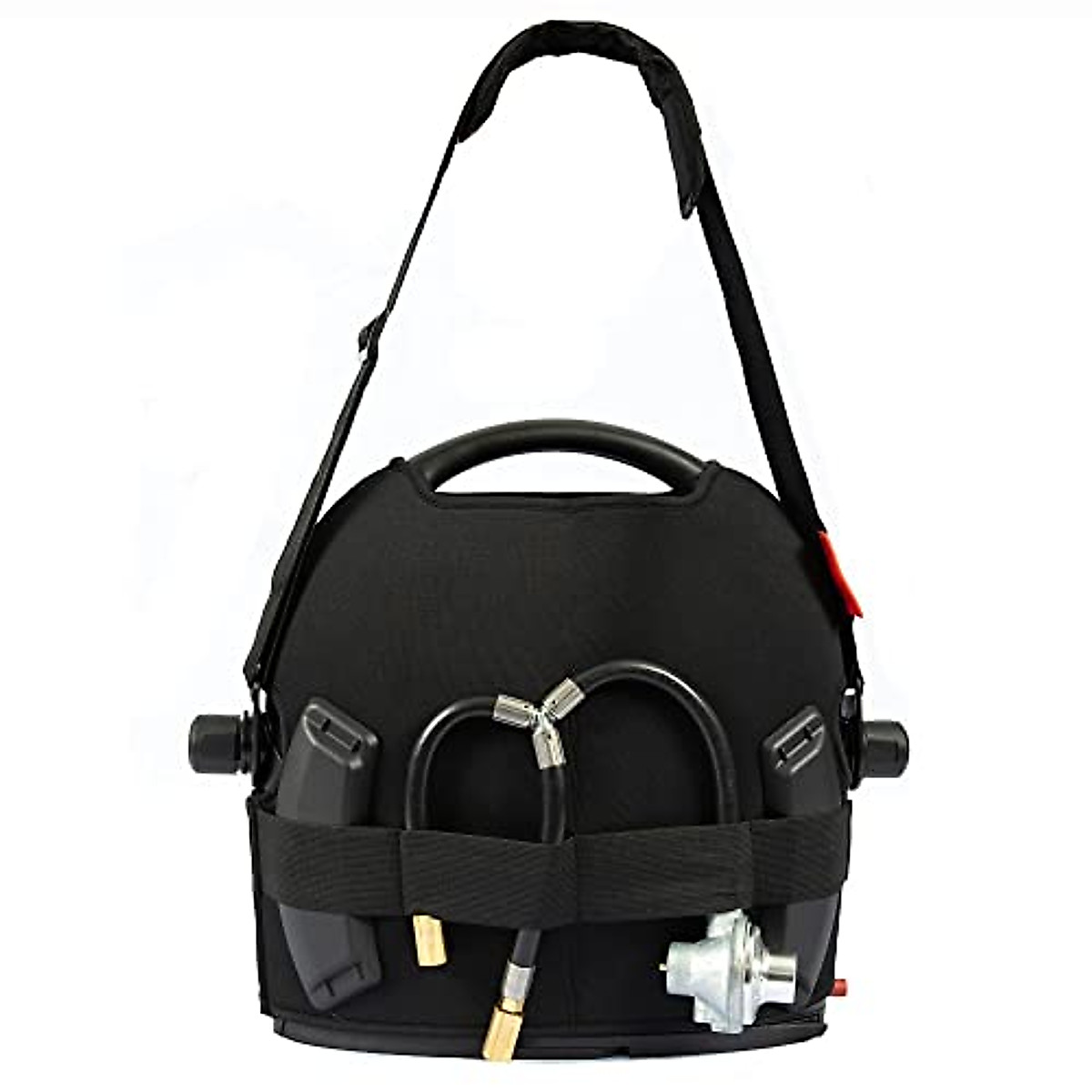 NOMADIQ Portable Propane Gas Grill | Small, Mini, Lightweight Tabletop BBQ | Perfect for Camping, Tailgating, Outdoor Cooking, RV, Boats, Travel (Grill + Sleeve)