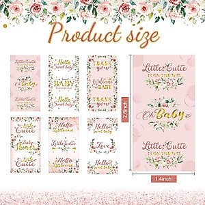 Colarr 180 Pieces Floral Baby Shower Candy Stickers Mini Flower Baby Shower Candy Bar Wrappers Chocolate Sweets Labels for Girls Boys Baby Shower Favor Decorations Supplies