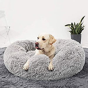 HACHIKITTY Dog Beds Calming Donut Cuddler, Puppy Dog Beds Large Dogs, Indoor Dog Calming Beds Large,30''