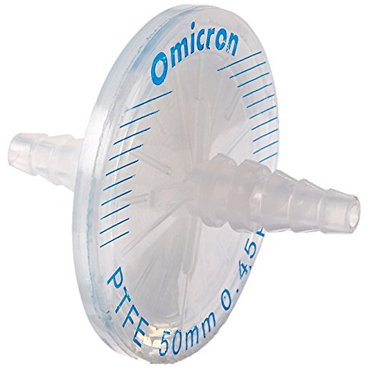 Omicron 200050X PTFE Venting Filter Disc, 60 psi Maximum Operation Pressure, 50 mm, 0.45 µm Sterile, Individually Packed (Pack of 10)