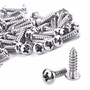 LOKMAN 50 Pack 1/4 Inch Rope Light P-Style Mounting Clips with Compatible Stainless Steel Pan Head Phillips Screws